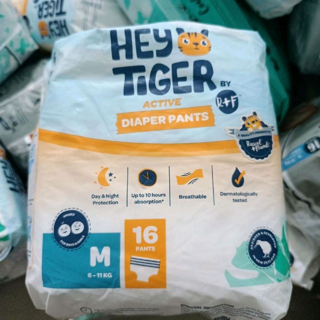 16pcs Medium Hey Tiger Taped Diapers | Shopee Philippines