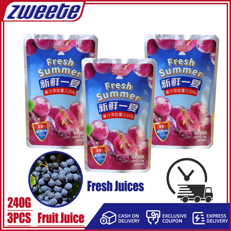 Strawberries and Grapes Fruit Flavored Juice Children's Snacks 240g ...