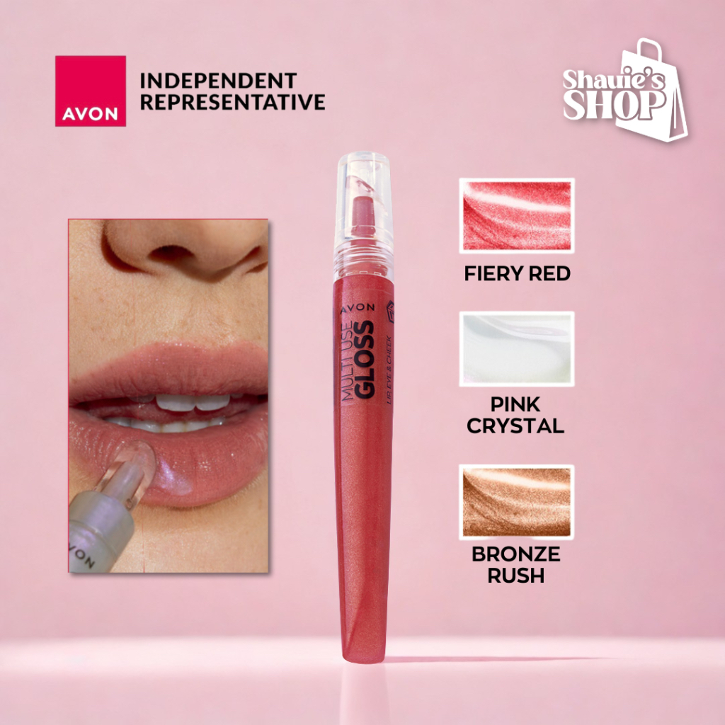 AVON Multi-use Gloss 5g ( Fiery Ref, Pink Crystal, Bronze Rush ...