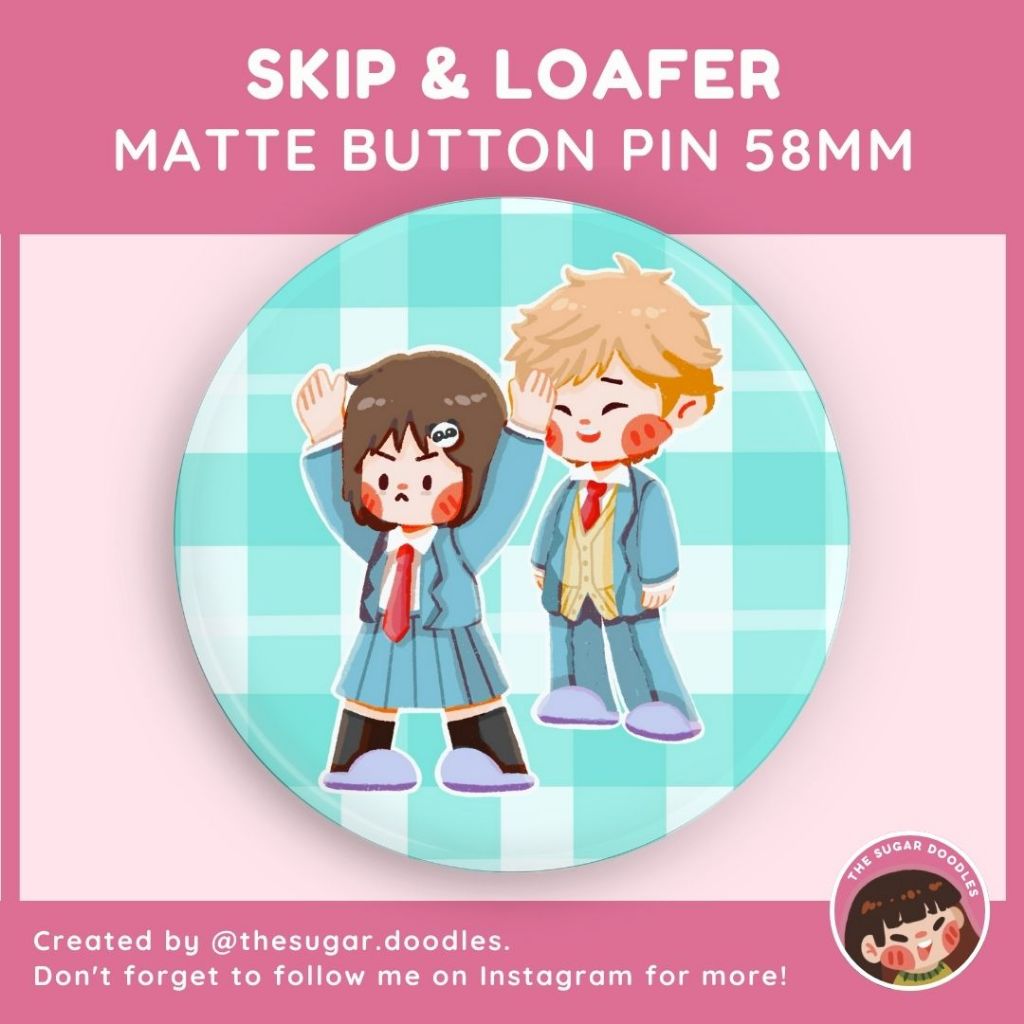 Skip and Loafer Button Pin 58mm | Shopee Philippines