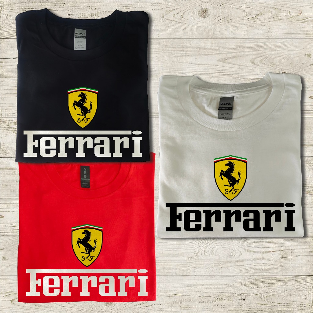 Ferrari Logo Shirt | High Quality Cotton | Shopee Philippines