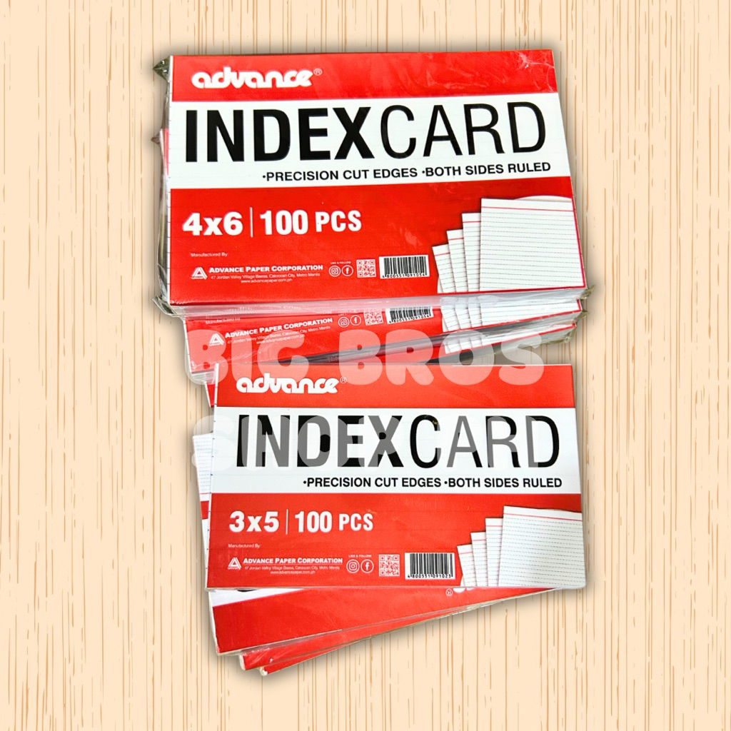 Advance Index Card White 3x5 / 4x6 | 10 50 100 Sheets | Study ...