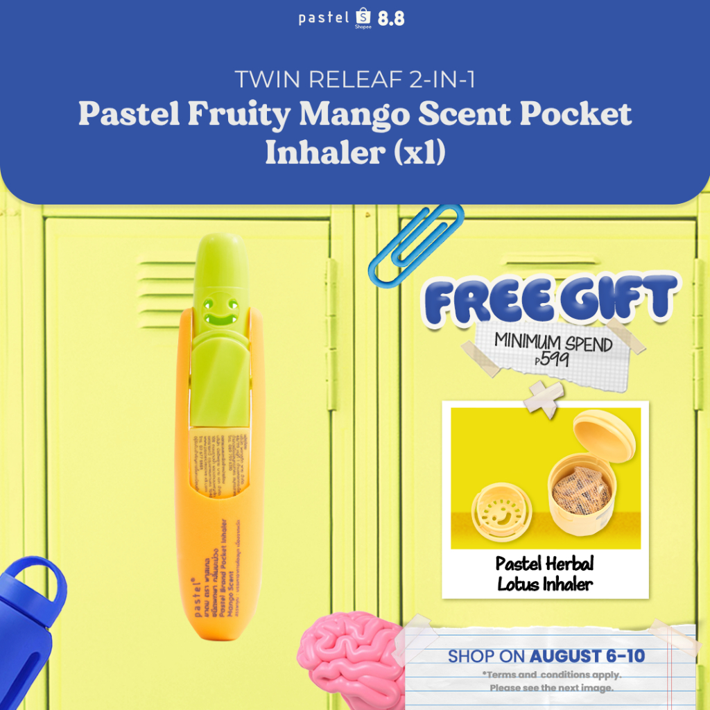PASTEL Fruity Mango Scent Pocket Inhaler (1.5ml) [Menthol, Dizziness ...