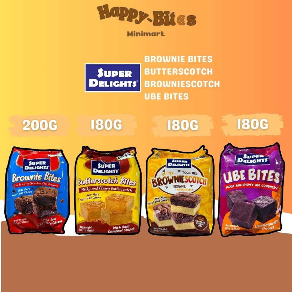SUPER DELIGHTS BUY 1 TAKE 2 BROWNIES, BUTTERSCOTCH, BROWNIESCOTCH, UBE ...