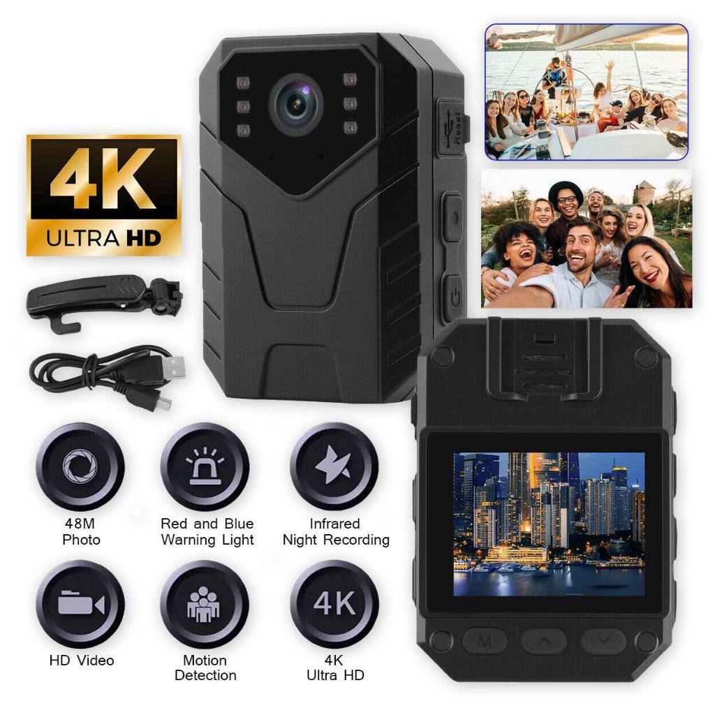 4K Full HD 1080P Mini Body Camera 2 Inch Night Vision Video Recorder ...
