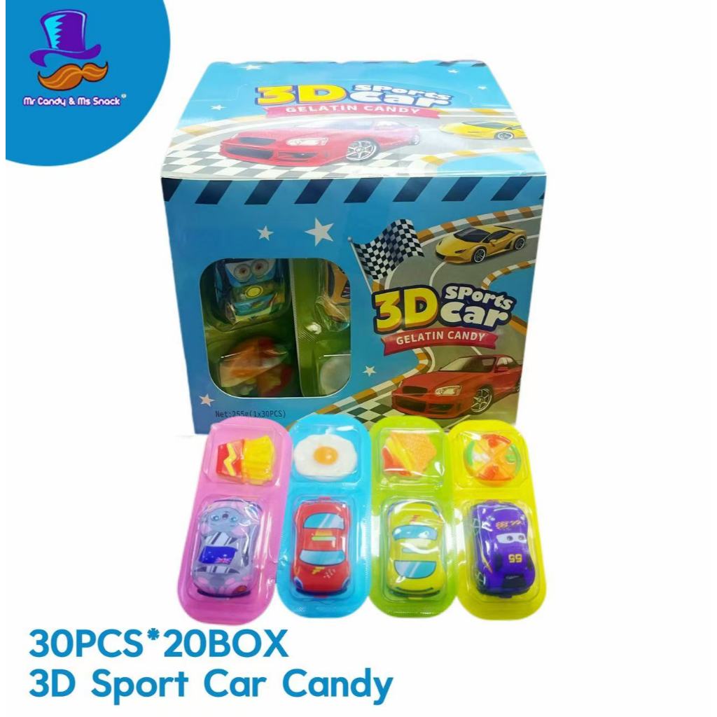 COD【Mr candy】30pcs 3D sport car gummy candy/toy candy series/children ...