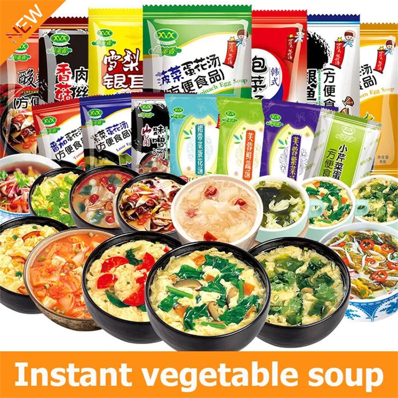 Instant Soup [Non-Fried/Nutritional Retention/Multiple Flavors] Instant ...