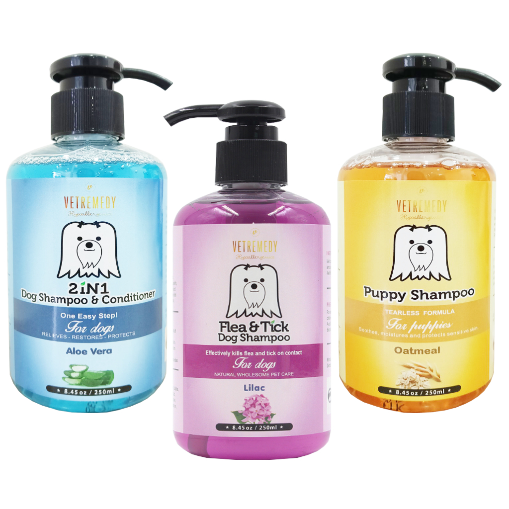 Vet Remedy Dog Shampoo 250ml (3 Variants) | Shopee Philippines