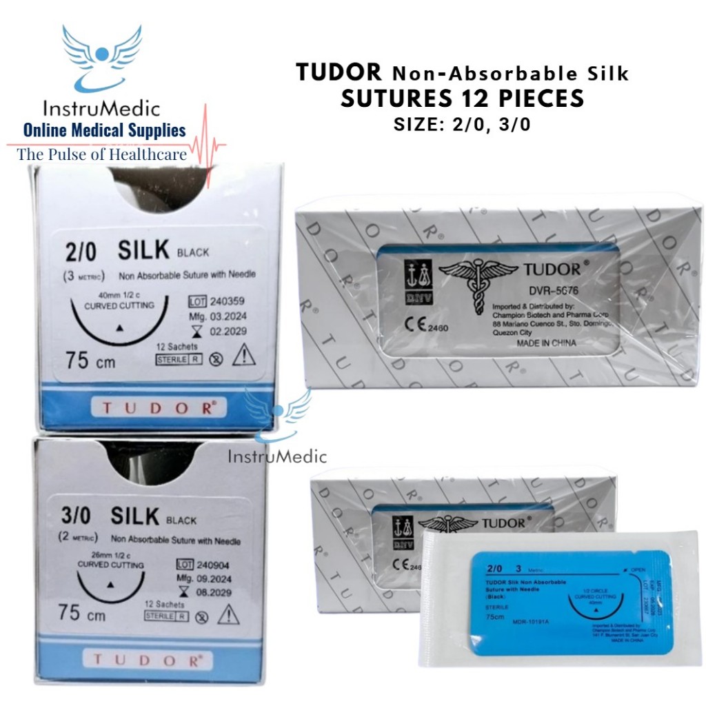 Tudor Sutures Silk Cutting 1 BOX - 12 Pieces Medical Supplies Others ...