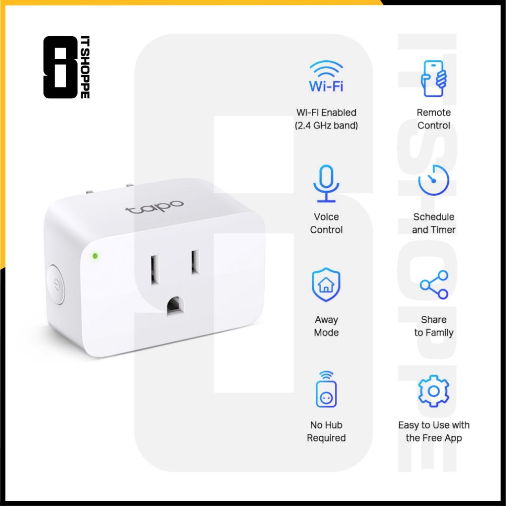 It Shoppe TP-Link Tapo P105 Remote Voice Control 1800W Mini Smart Wi-Fi Plug | Shopee Philippines