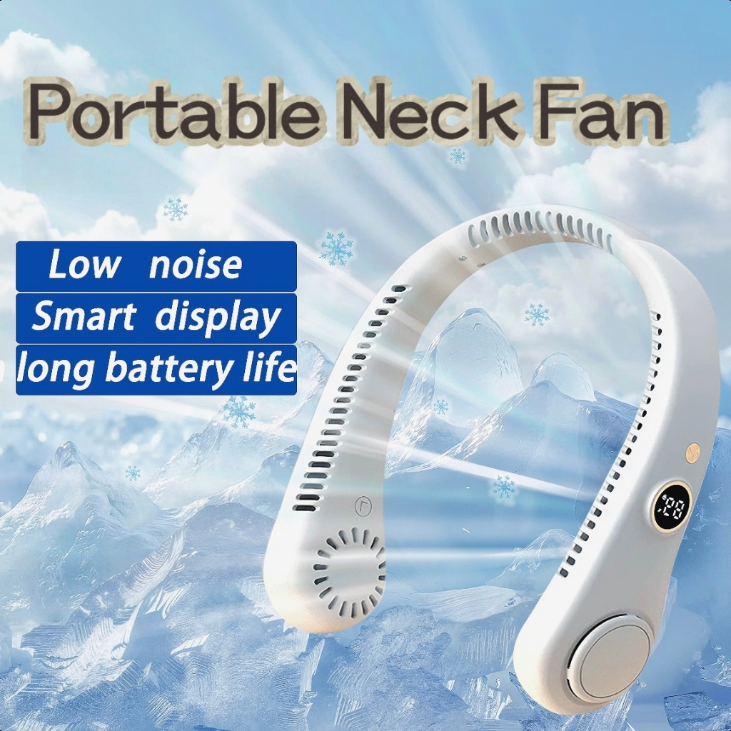 [COD] Rechargeable Portable Neck Fan Mute Outdoor Sports Halter fan ...