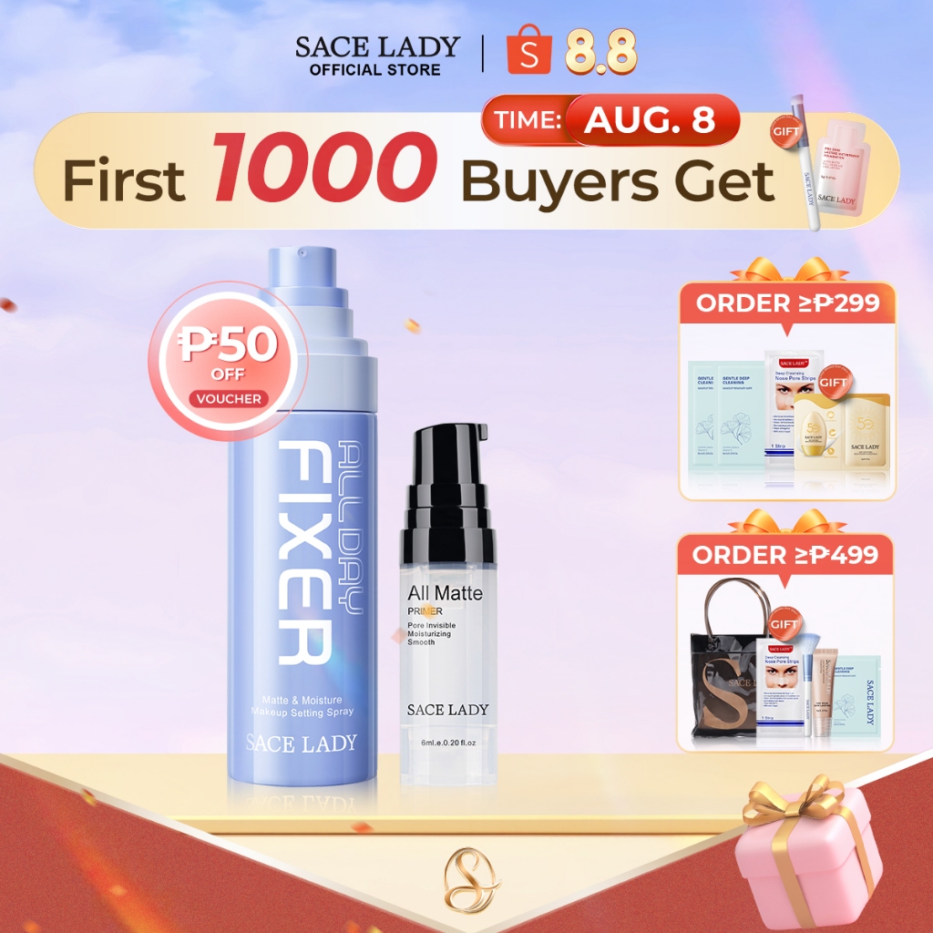 SACE LADY Moisture Makeup Set Long Lasting Lightweight Makeup Setting ...