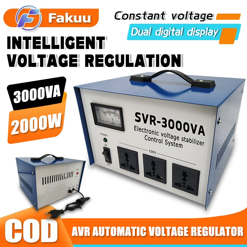 2000 Watts Automatic Voltage Regulator Servo Type AVR Time Delay SVR ...