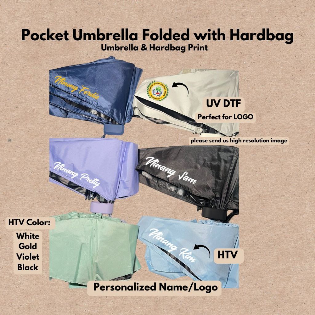 Personalized Mini Umbrella w/ HardBag Custom Name Logo Giveaway ...