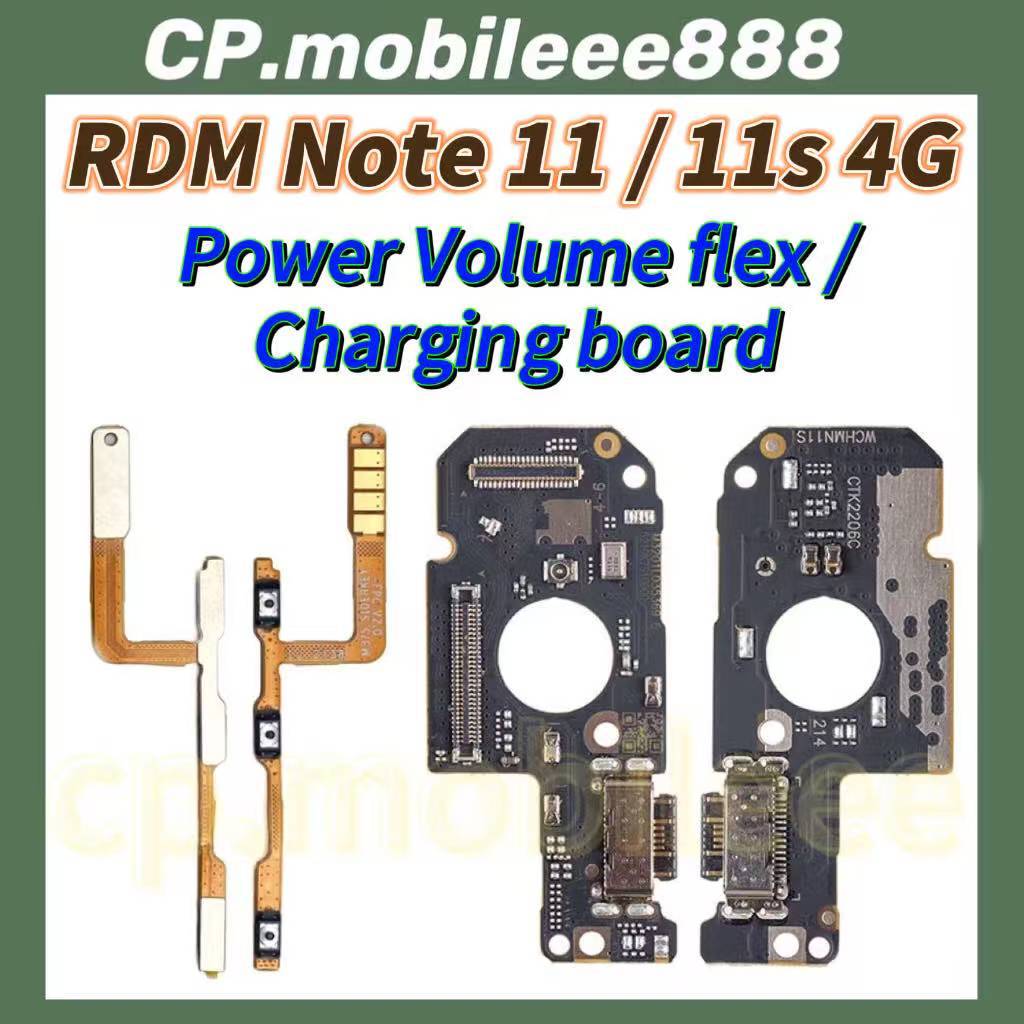 RDM Note 11 Note 11s 4G Power Volume Flex Button Switch USB Charging ...
