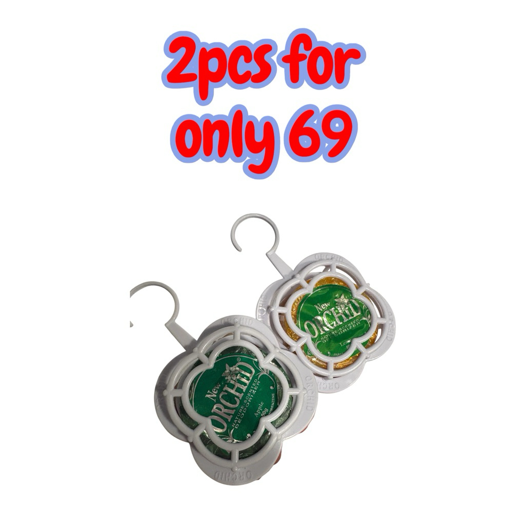 2 NEW ORCHID TOILET/BATHROOM DEODORIZER 50G WITH HOLDER random scent ...