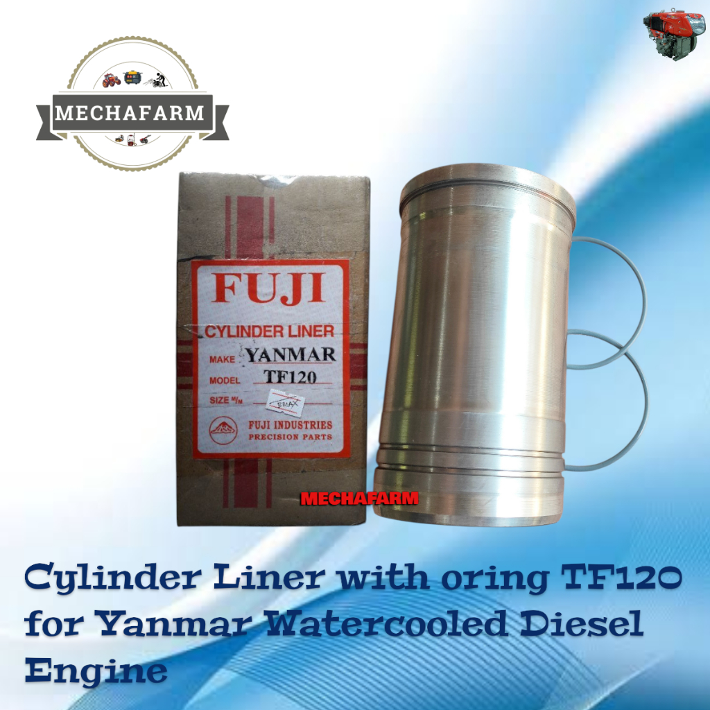 Cylinder Liner with oring TF120 for Yanmar Watercooled Diesel Engine ...