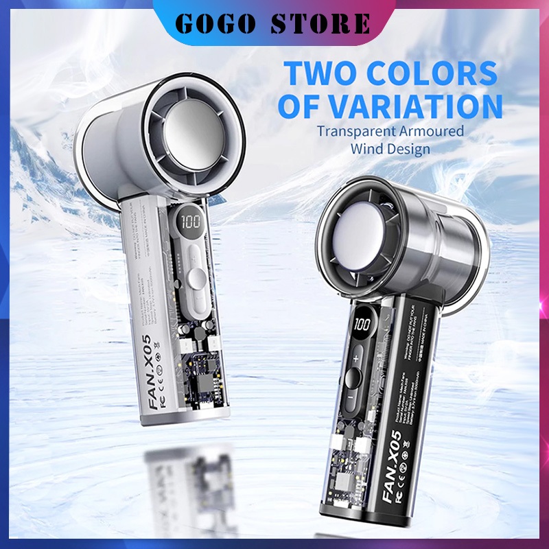 High Speed Cooling Mini Fan X05 Rechargable USB Portable Handheld Fan ...