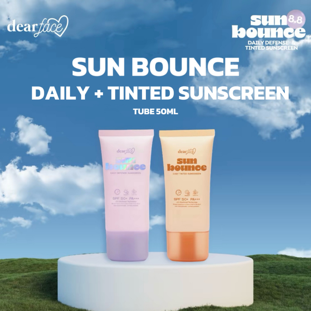 DEAR FACE SUNSCREEN SUN BOUNCE DAILY & TINTED SUNSCREEN 60ML TUBE SPF50 ...