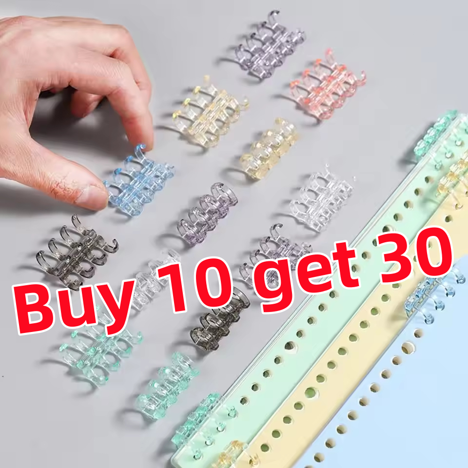 Buy 10 get 30 5Holes New Plastic Ring Binder Ring Binding 80/60 Sheets ...