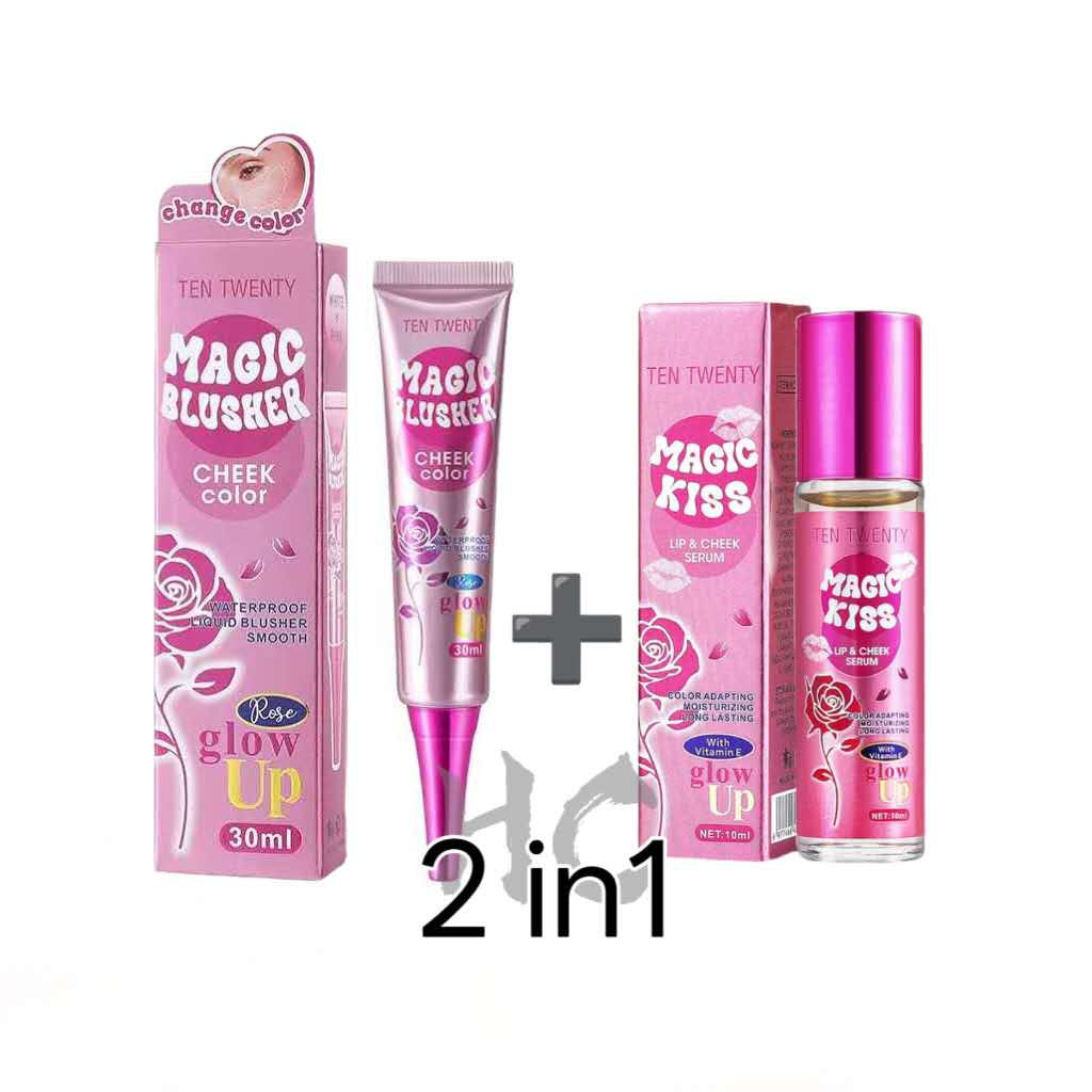 【2in1】Magic Color Change Cheek Lip liquid lipstick 10ML/Magic Blusher ...