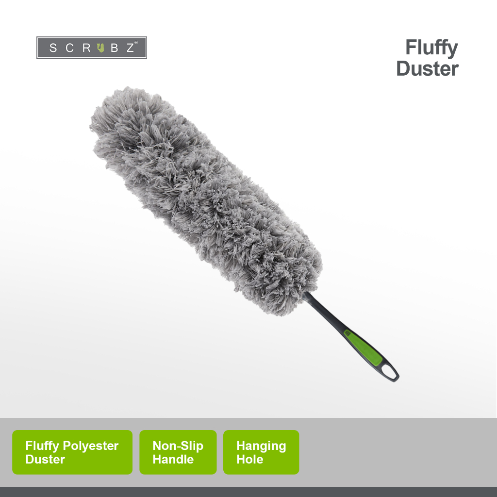 SCRUBZ Premium Fluffy Hand Duster Easy Grip Bedroom, Car Cleaning ...