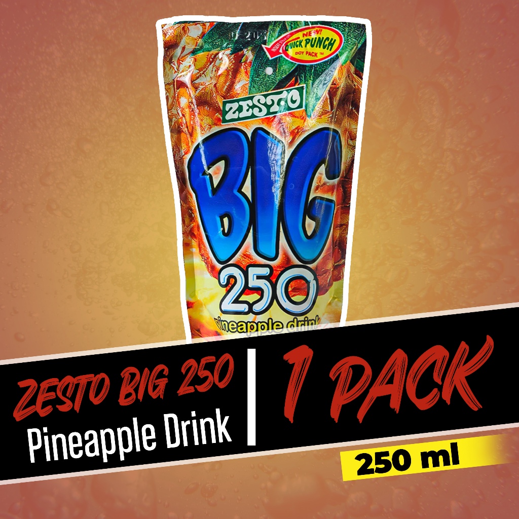 Zesto Big 250 Pineapple Drink 250g - 1pac | Shopee Philippines