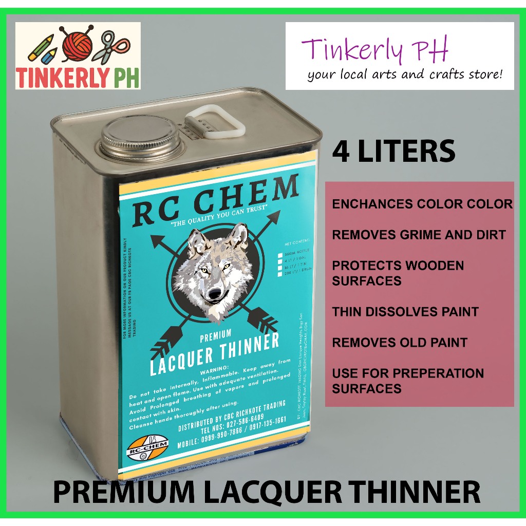LACQUER THINNER-4 LITERS | Shopee Philippines