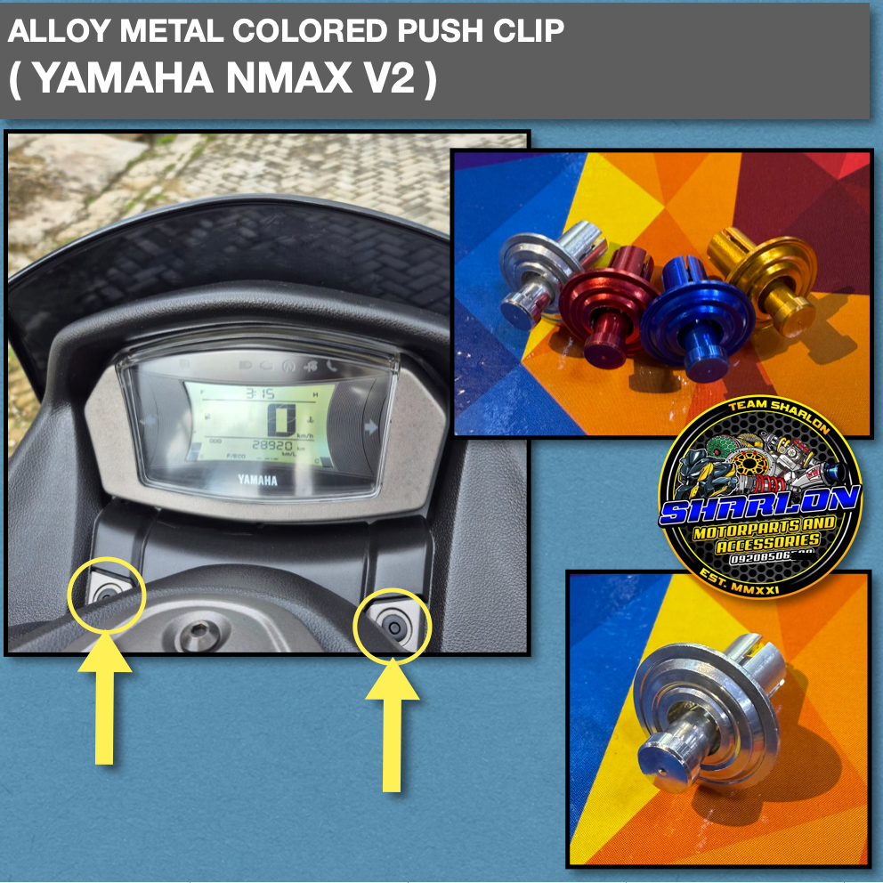 Alloy Metal Colored Push Clip Fairing Body Lock for YAMAHA NMAX V2 ...
