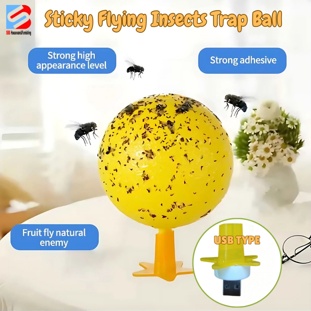 Susan1188 Sticky Fly Traps Glue Fruit Fly Trap Ball in the Shape of ...
