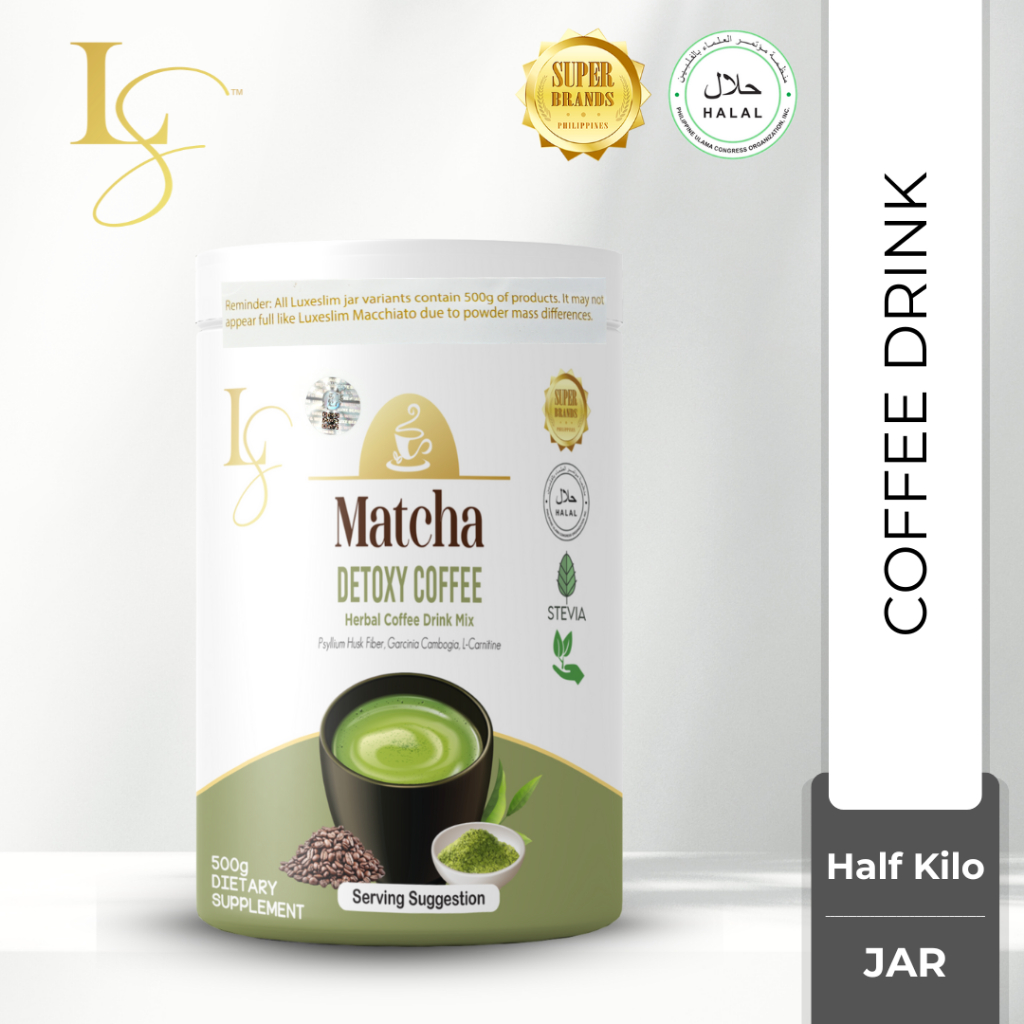 LUXE SLIM HALF KILO MATCHA DETOXY COFFEE | Shopee Philippines