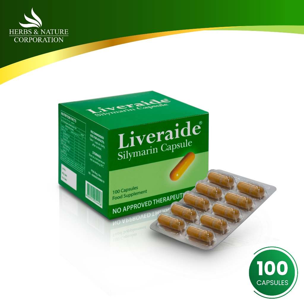 HNC - Liveraide Silymarin 100 pcs Capsule 555 mg Liver Protection ...
