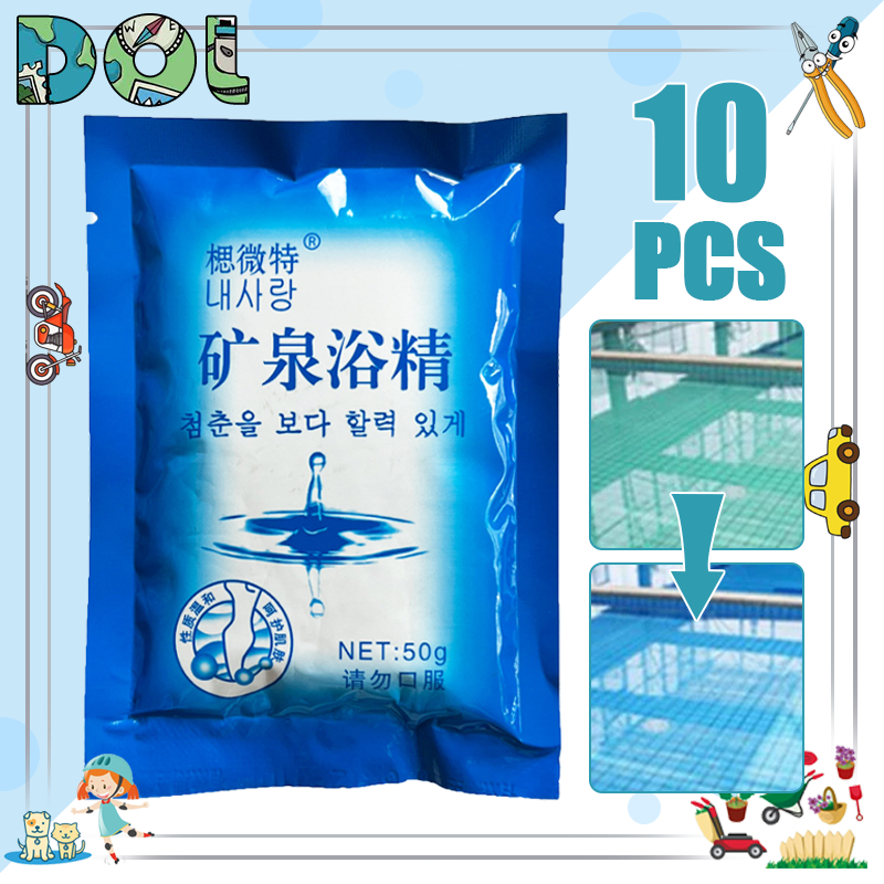 10PCS Pool Chlorine Powder Swimming Pool Algaecide For Cleaning Water ...