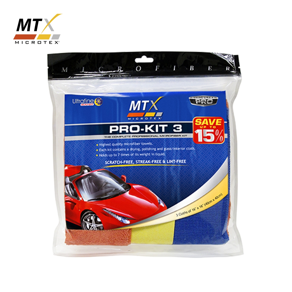 Microtex PRO-KIT 3 (Terry/Chamois/Ultra) 16" x 16" (The Complete ...