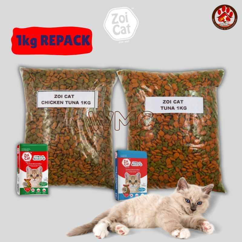 1KG ZOI CAT REPACKED TUNA CHICKEN TUNA Adult Kitten Dry Cat Food ...