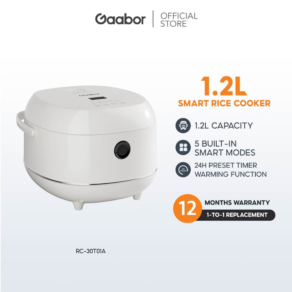 Gaabor 1.2L Multi-Functional Rice Cooker Curve Non-Stick Pot Computer ...