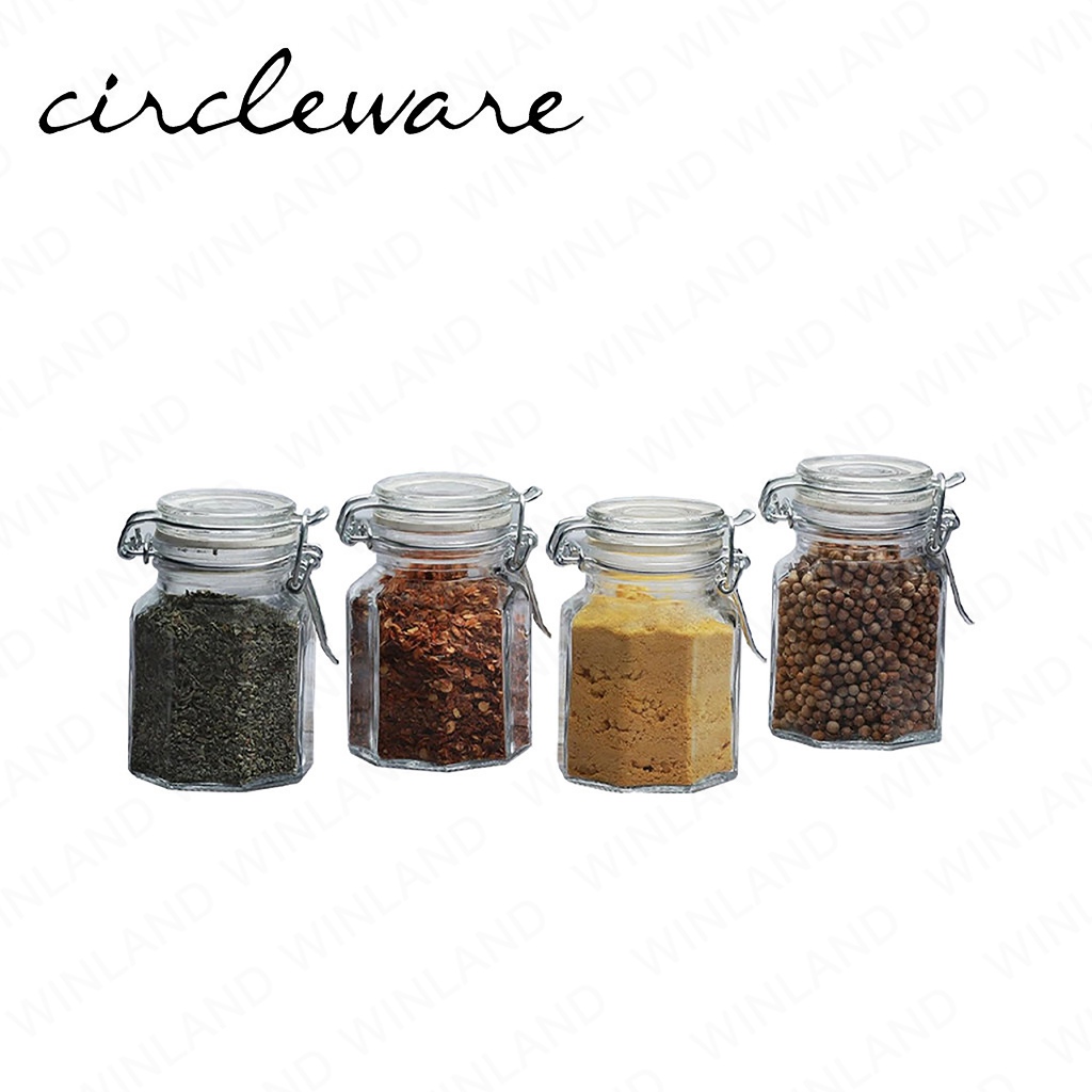 Circleware by Masflex Set of 4 Pieces 4oz | 118ml Mini Optic Hermetic ...