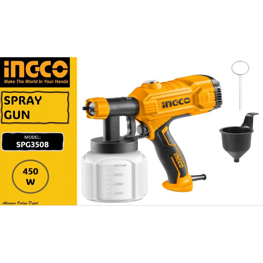 INGCO SPRAY GUN SPG3508 450W | Shopee Philippines
