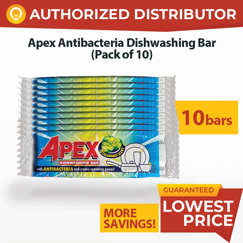 APEX Dishwashing Bar 220g x10 bars (Lemon / Lime / Anti-Bac) Bulk ...