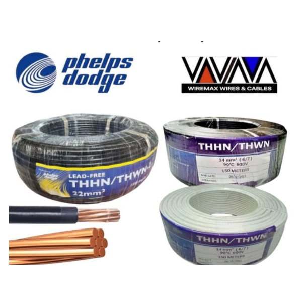 Wiremax Phelpsdodge THHN wire #6/7 14mm² #4/7 22mm² sold per METER ...