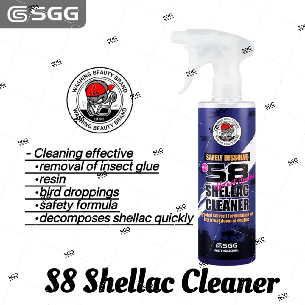 SGG S8 Shellac Cleaner Insect Stain Remover Car Wash Spray 500ml ...