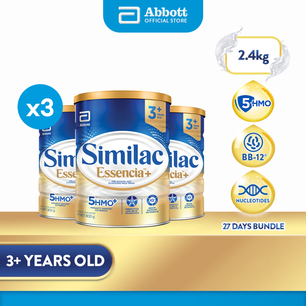 Similac Essencia Three 800g Bundle of 3 for Kids Above 3 Years Old ...