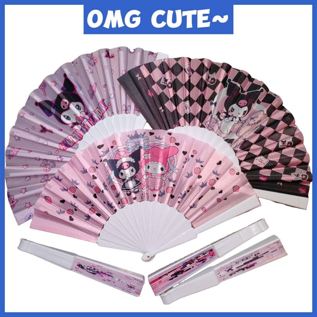 New Kuromi Summer Big Pamaypay/Fan Summer Fan Kuromi Souvenir 23cm ...