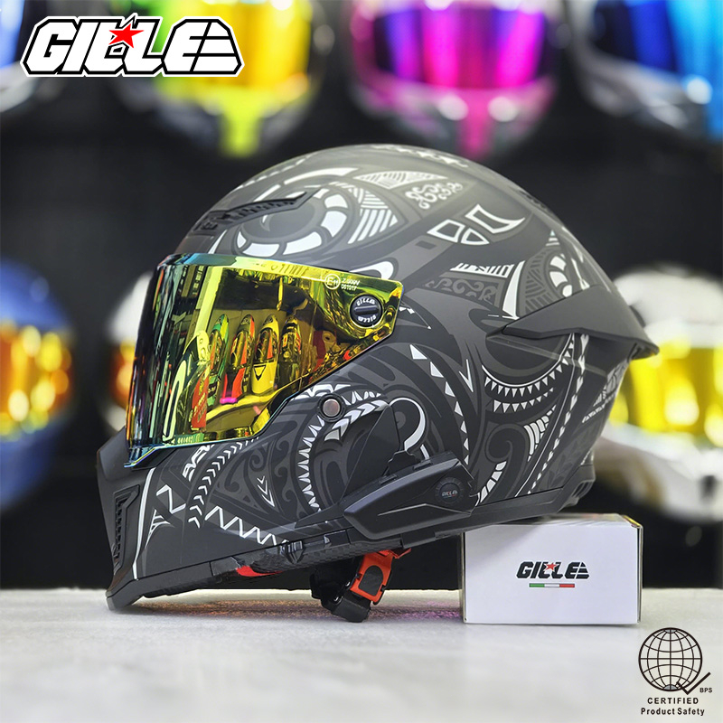 GILLEE ASTRAL MAORI full face helmet for motorcycle dual visor women ...