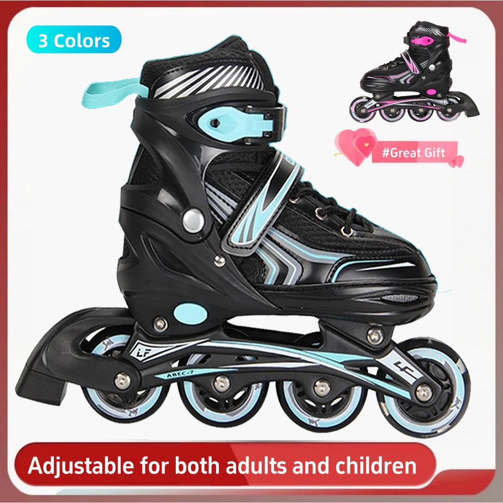 Roller Skates Inline Flash Wheel Adjustable Sliding Inline Sneakers 4 ...