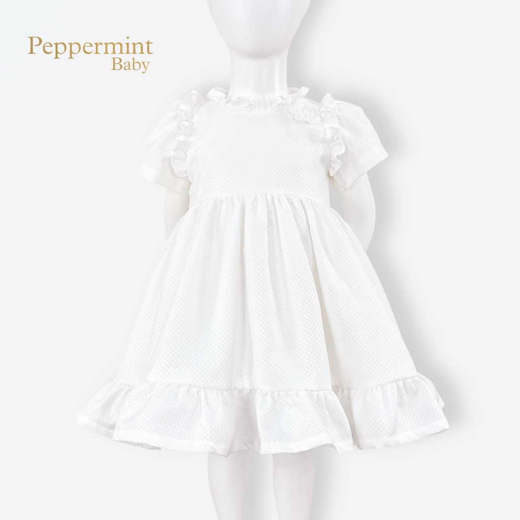 Peppermint Baby Kelly Dress (White) | Shopee Philippines