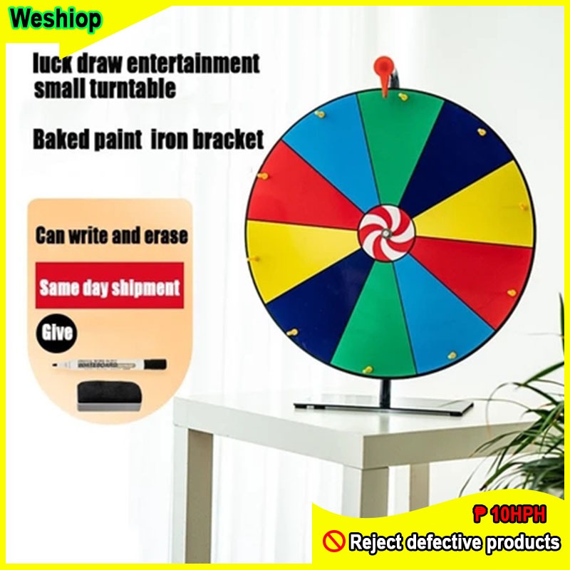 12/16 inch lottery wheel lucky game with dry erase mark eraser prize ...