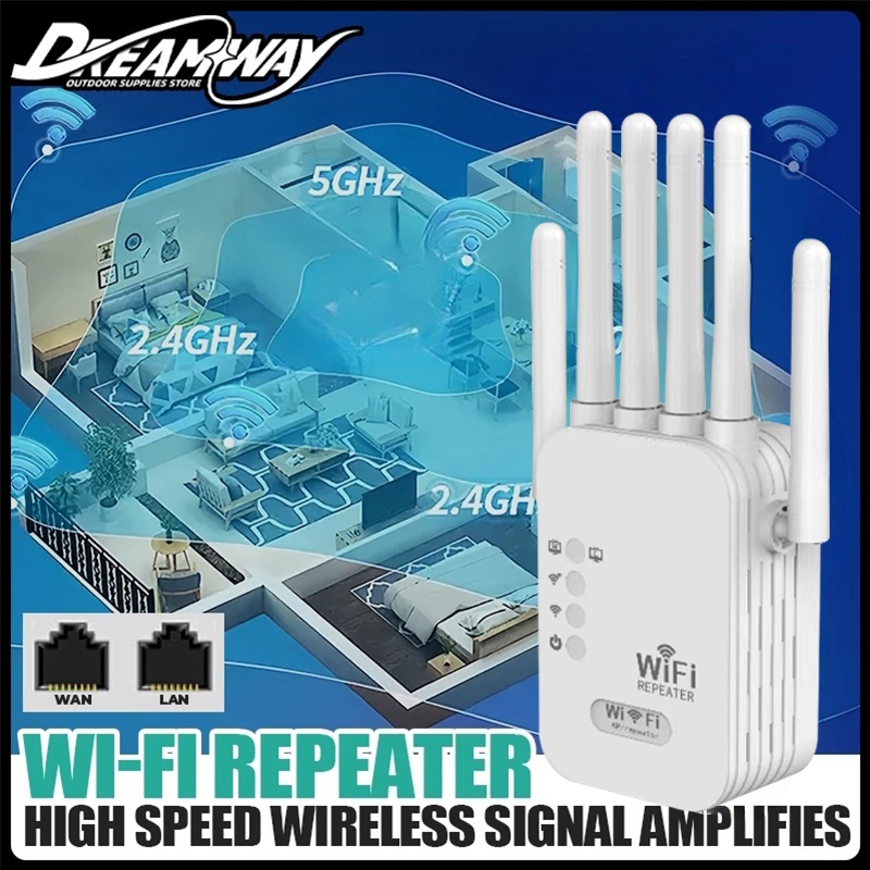 Wireless Wifi Repeater 400Mbps Fast Speed WiFi Range Extender 2.4G High ...