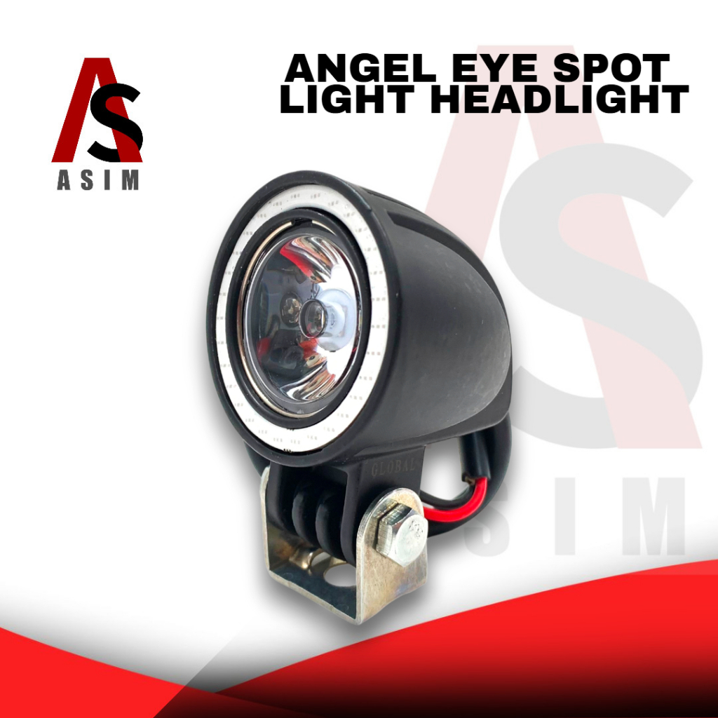 ASIM MOTORCYCLE ANGEL EYE SPOT LIGHT HEADLIGHT UNIVERSAL | Shopee ...