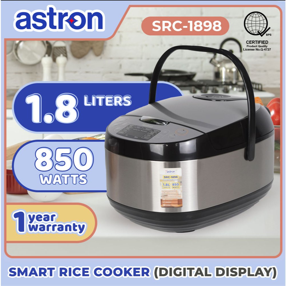 Astron SRC1898 Smart Rice Cooker - 1.8 Liter | Automatic Functions | 6 ...